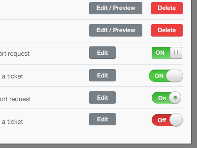 Toggle Variations by Ryan Coughlin on Dribbble
