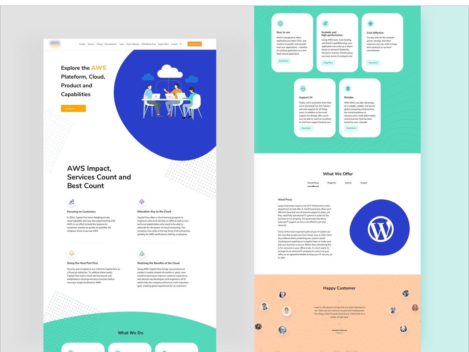 Cloud service website mock up by agile design on Dribbble