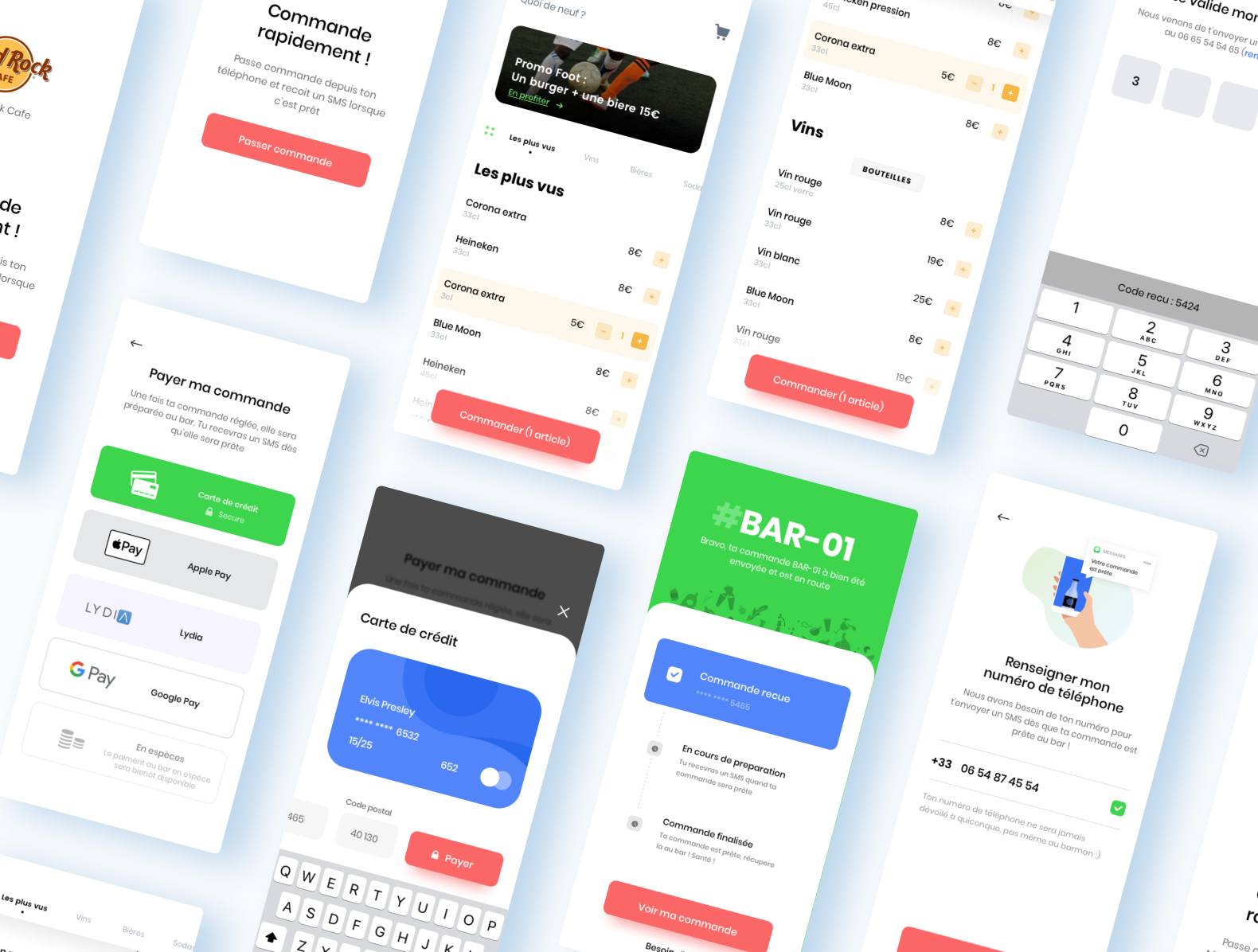 Bar app by Laure Halvick on Dribbble