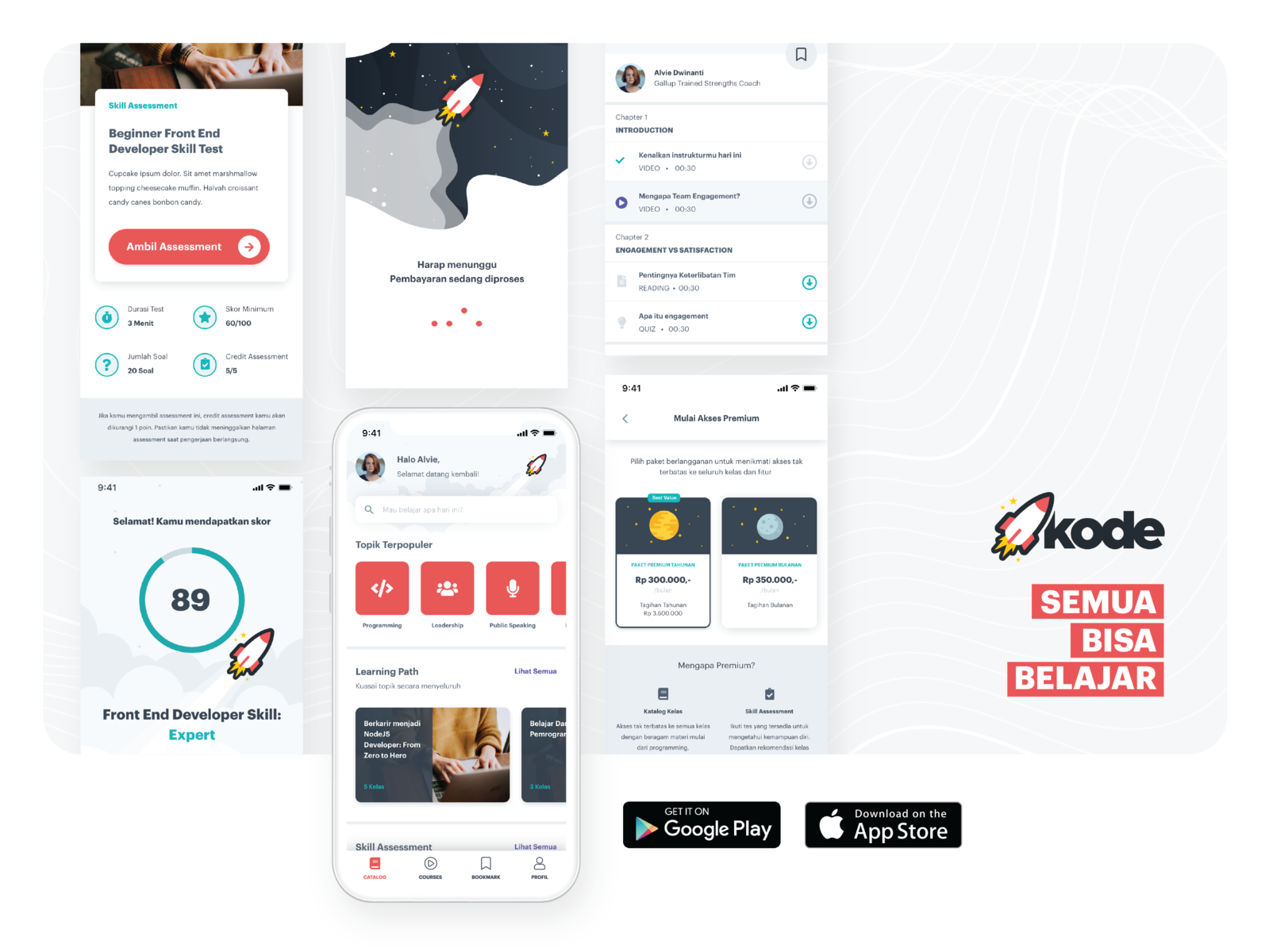 Student Onboarding E-Learning KODE Mobile App by mutialhanan on Dribbble