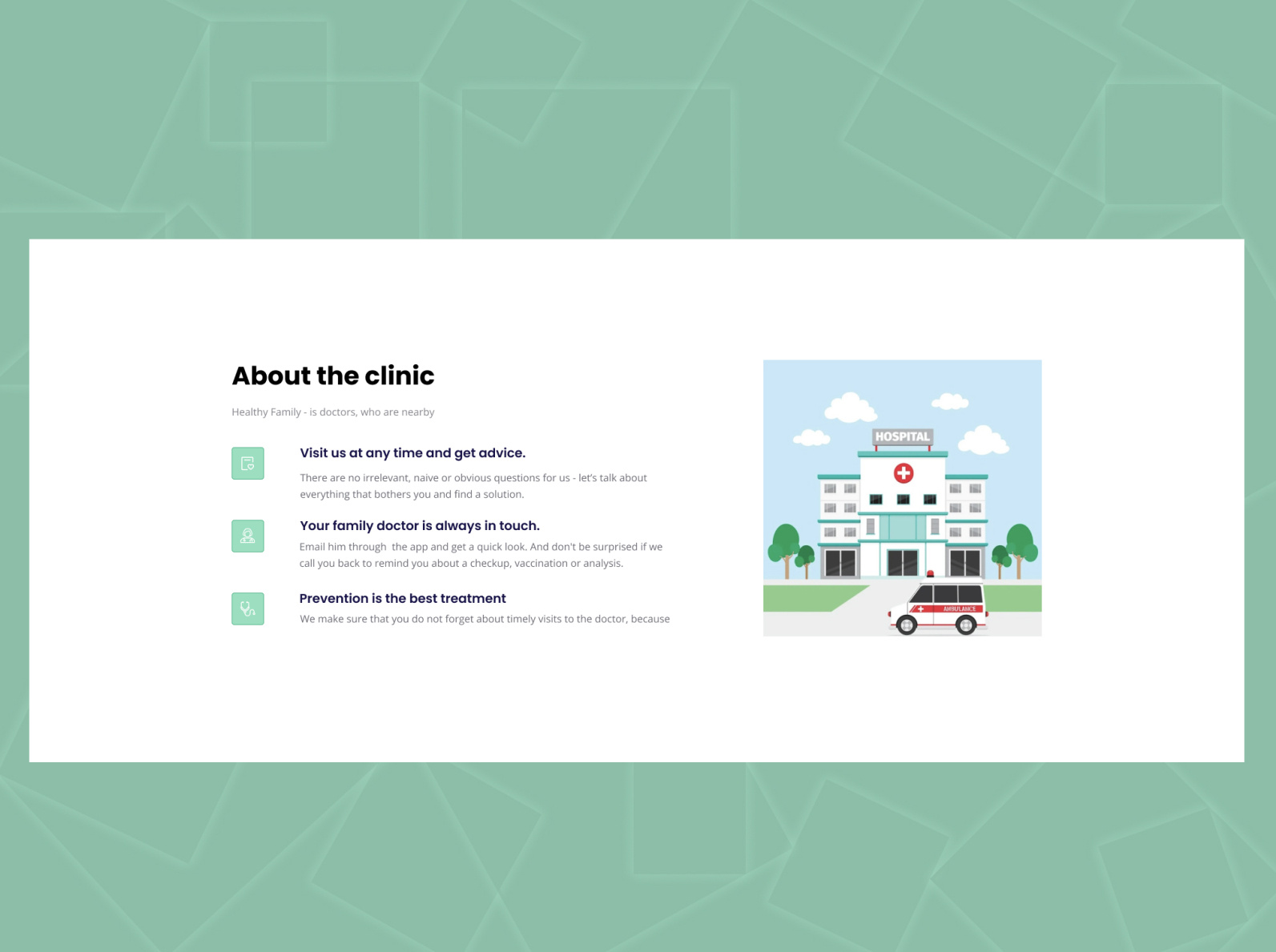 Website "About" paragraph by Daria Bulyha on Dribbble