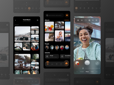 Photo Gallery App - Dark Mode🌛 by Hossein Khaleghi for Pela Design on ...