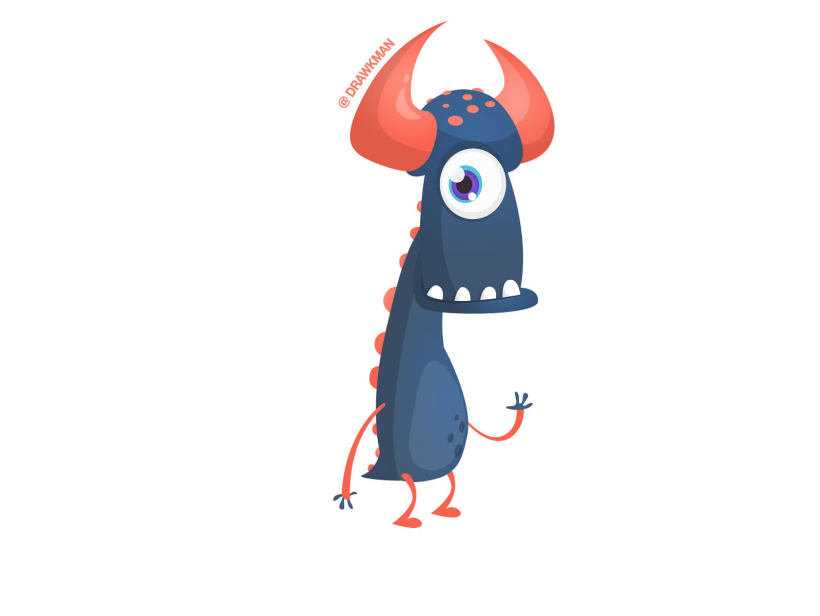 | s l o u c h y g a w k | - cartoon monster design by DRAWKMAN on Dribbble