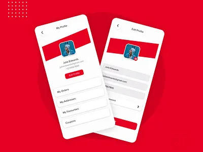 Edit Profile Screen designs, themes, templates and downloadable graphic ...