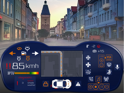 Design a car interface by Untilova on Dribbble