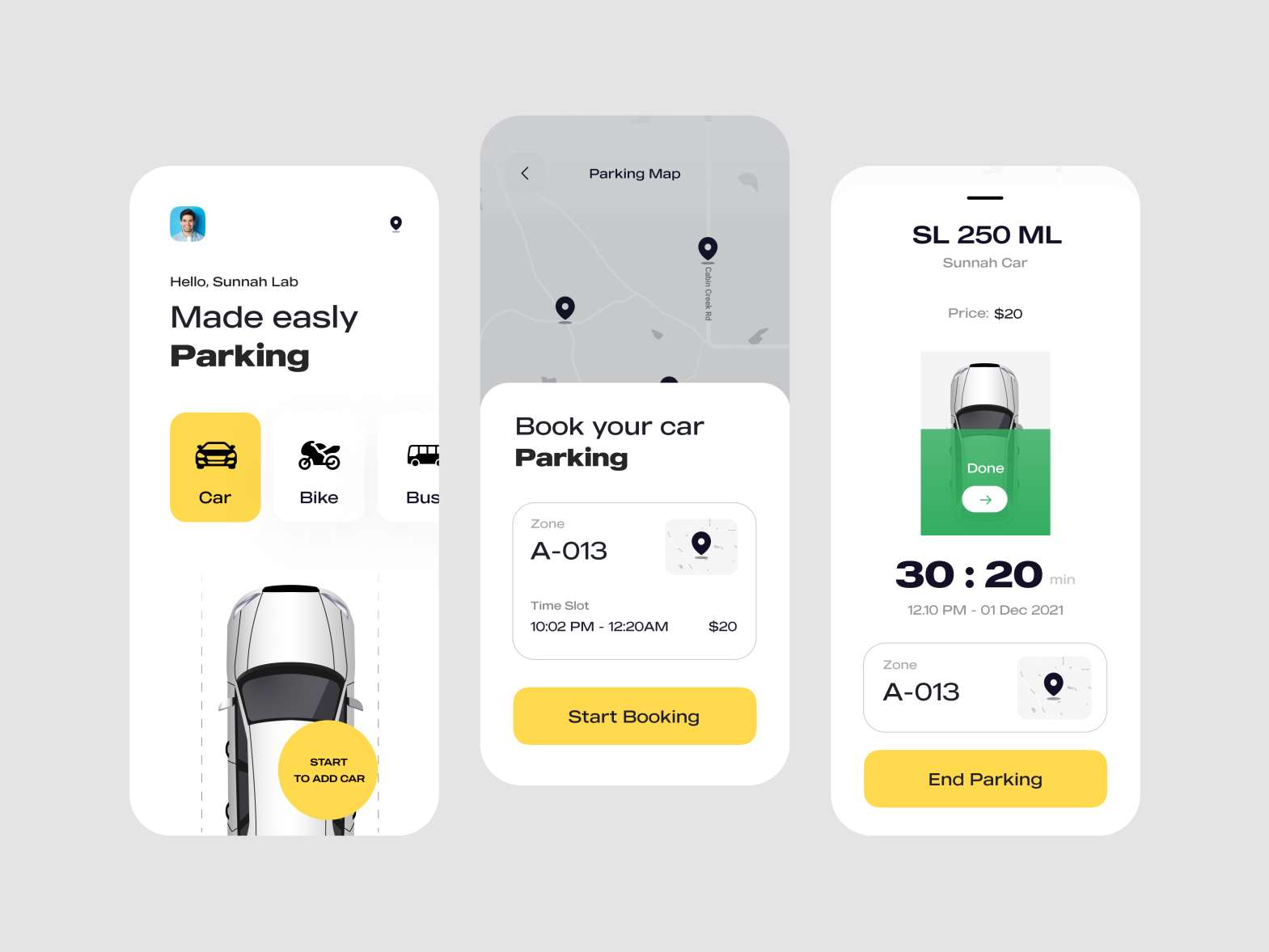 Parking mobile app concept by Sadax Studio on Dribbble