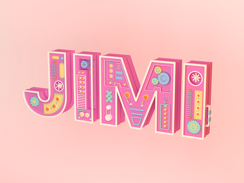 Jimi Logo C4D Type by Hongyu on Dribbble