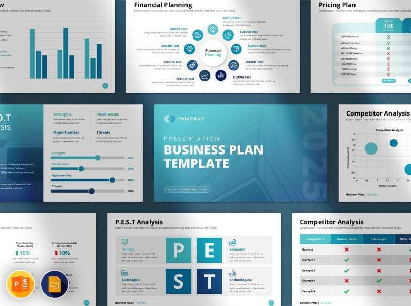 Business Plan PowerPoint Template by Creative Slides on Dribbble