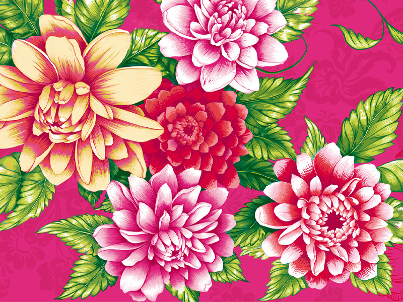 Flower pattern. by Anastasia Nicholls on Dribbble