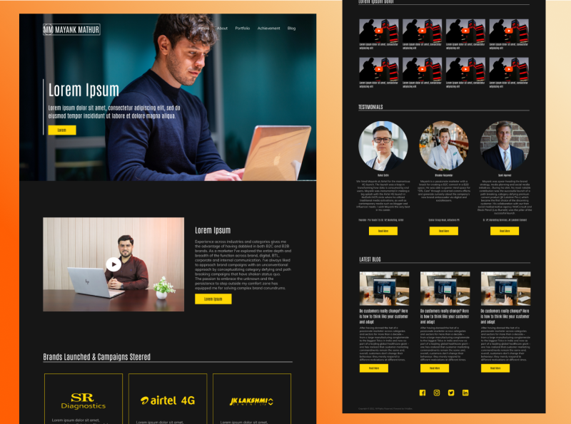 Personal Website's Web Design by Dipayan Mukherjee on Dribbble