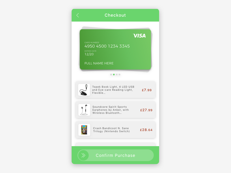 Credit Card Checkout by Ridwan Al-Mansur on Dribbble