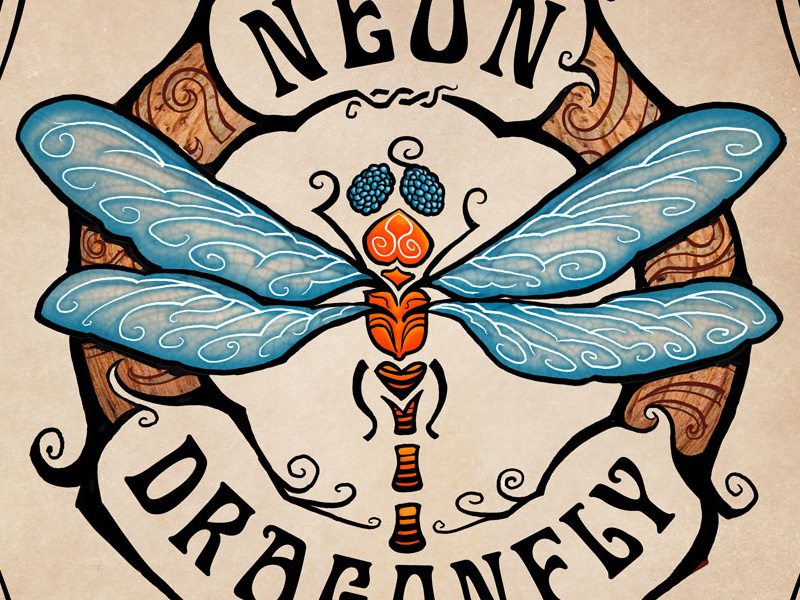 Neon Dragonfly Logo by Michael P Grimm on Dribbble