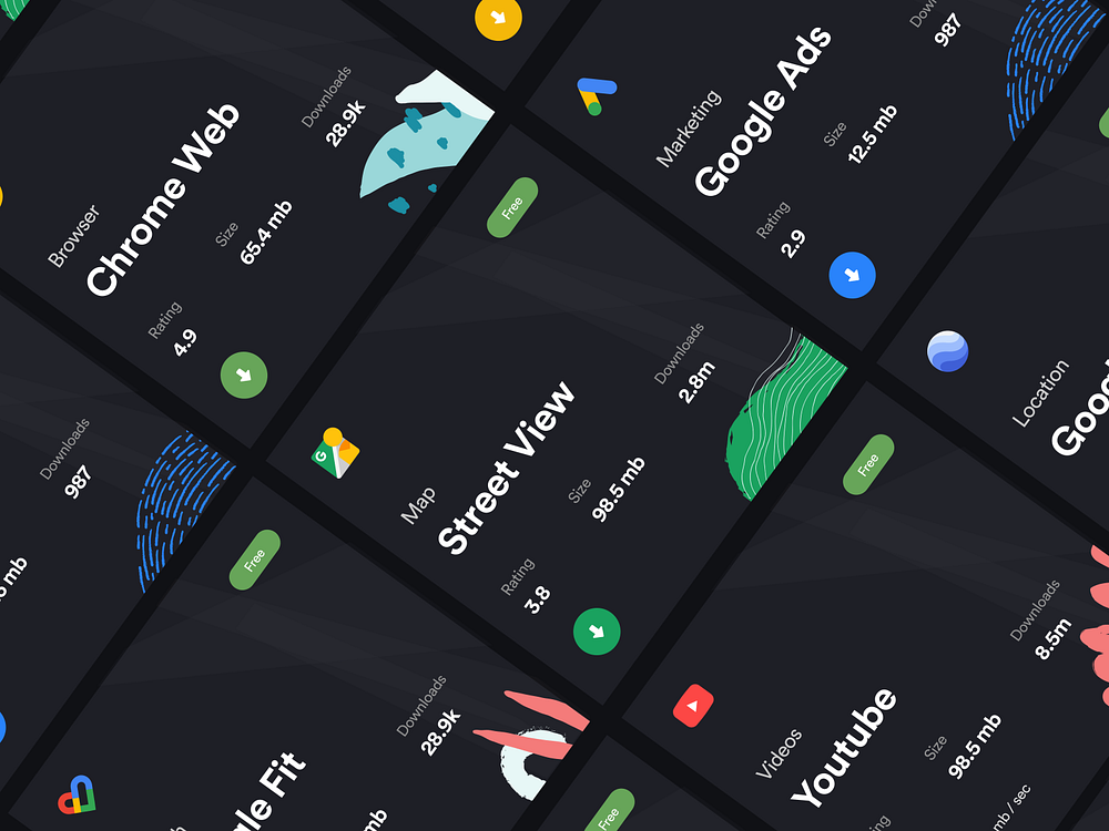 Card UI designs, themes, templates and downloadable graphic elements on ...