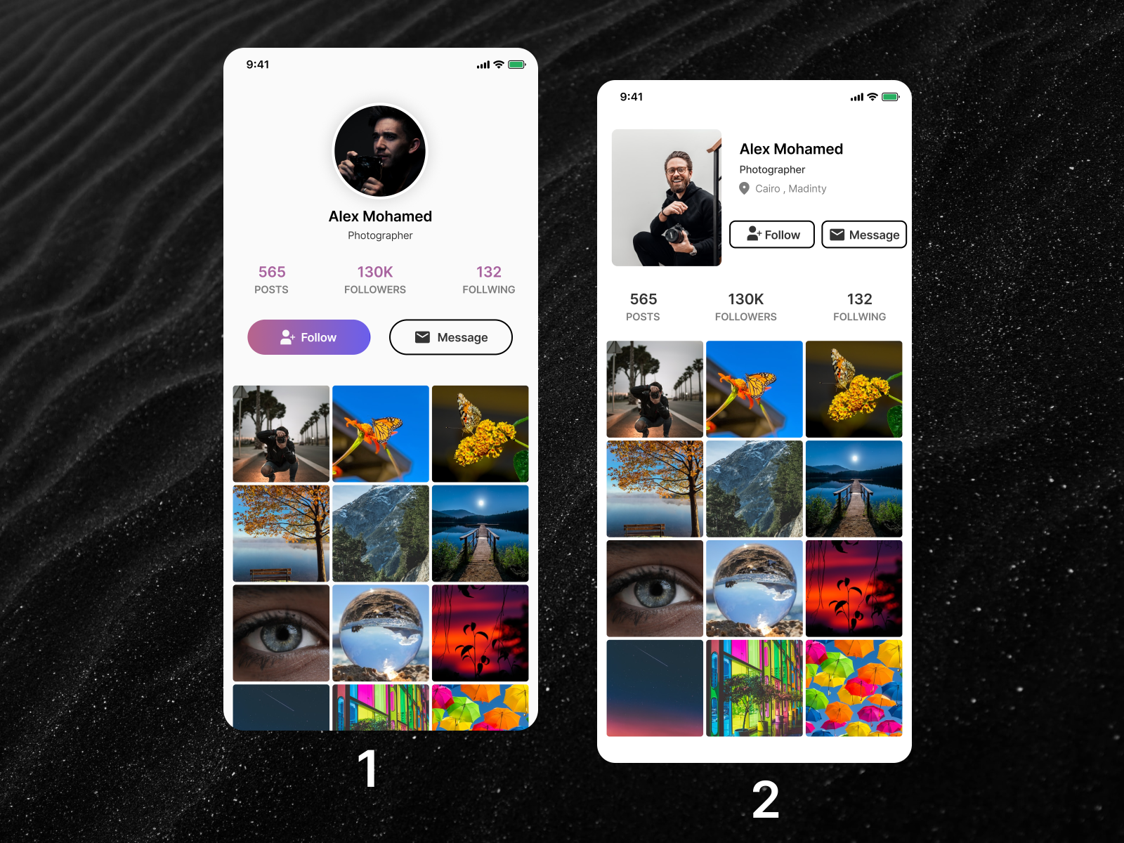Daily ui / 006/User profile by Manar Elsadaty on Dribbble