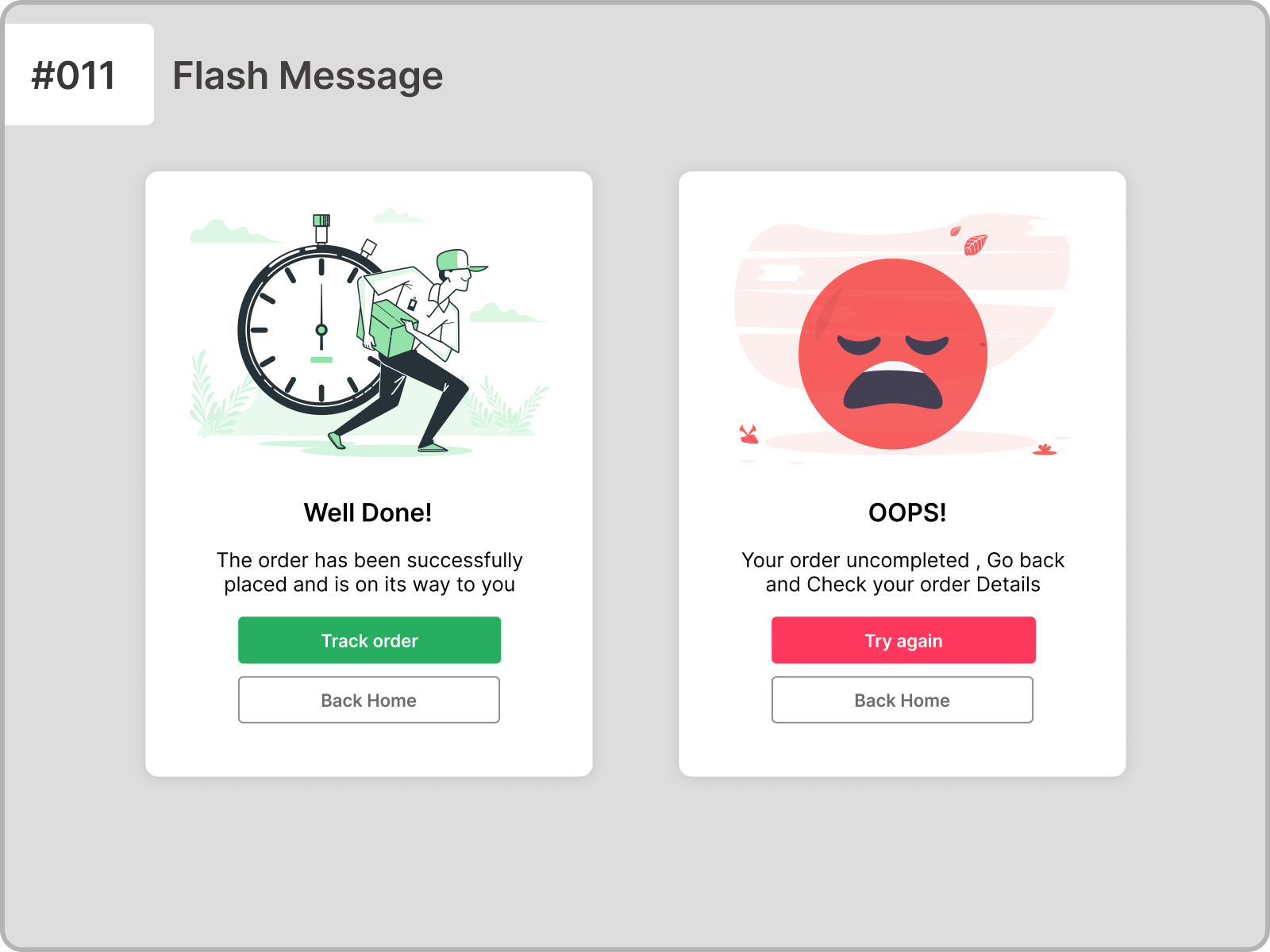 Flash message/011/Daily ui by Manar Elsadaty on Dribbble
