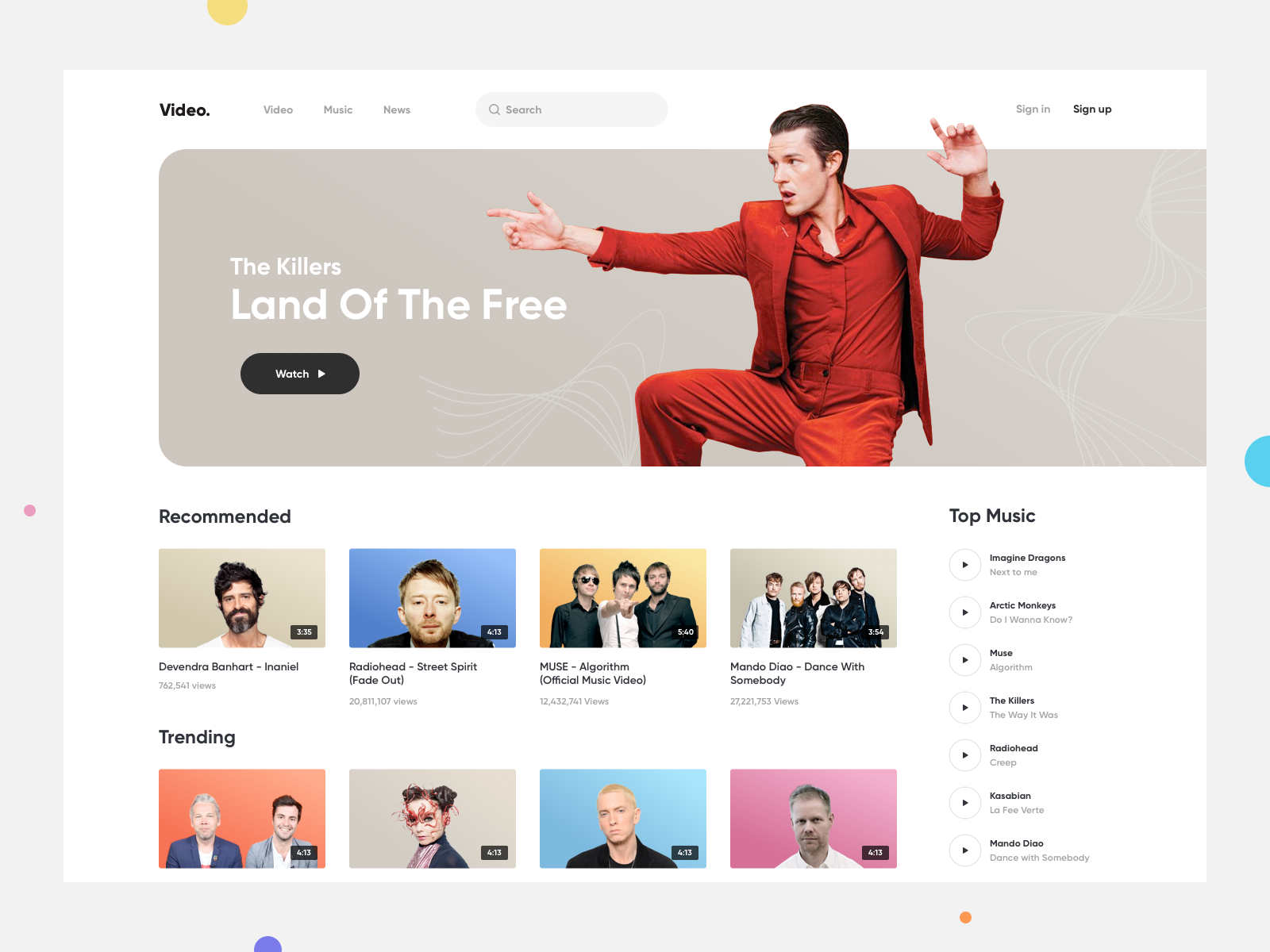 Video UI by Giga Tamarashvili on Dribbble