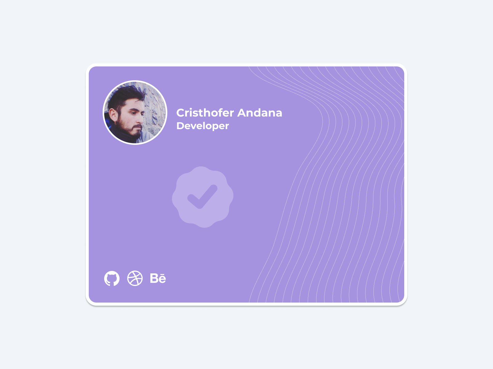 Profile Card by Cristhofer Andana Alcaino on Dribbble