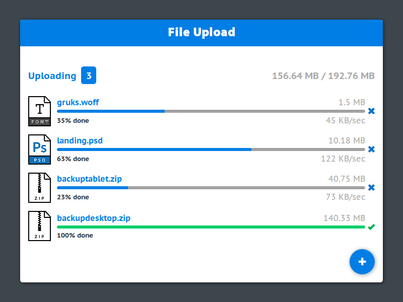 Day 041 - File Upload Widget by Cristhofer Andana Alcaino on Dribbble