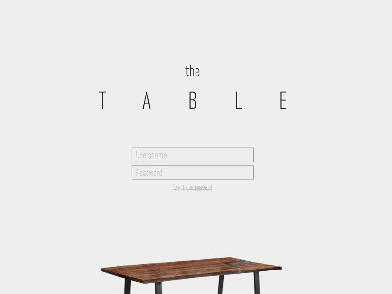 Table Login by Kamonlojn Phrompang on Dribbble
