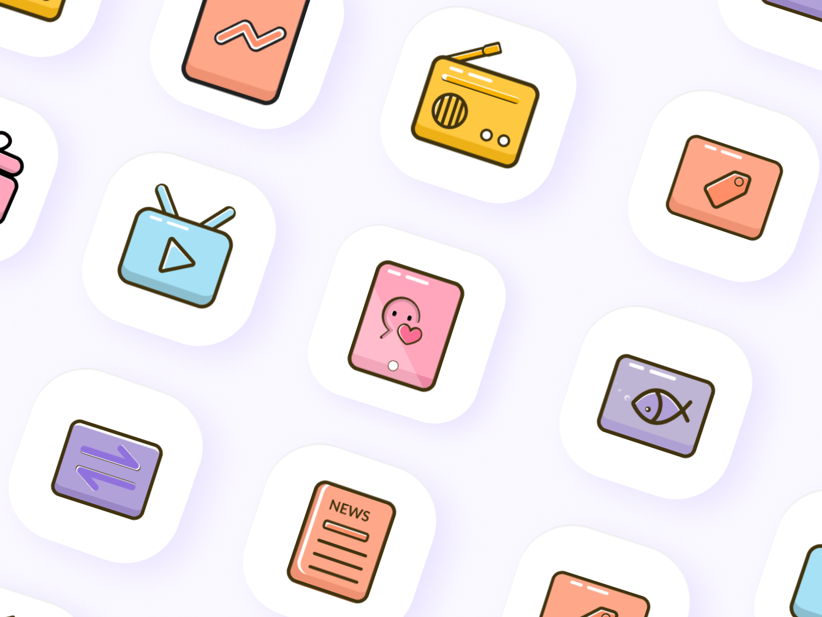 Original decorative icons by 施依蓓 on Dribbble