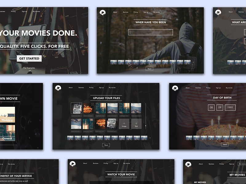 Moviemation - Web screens by 200apps on Dribbble