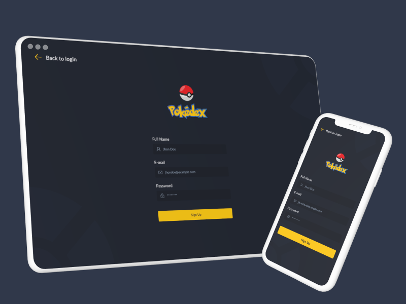 Pokédex Sign Up - UI Design by Nayara Correa on Dribbble