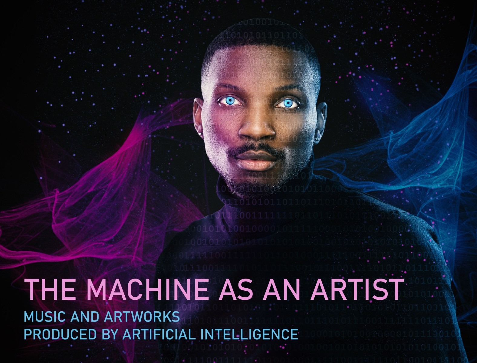 The machine as an artist key visual by Elena Baeshko on Dribbble