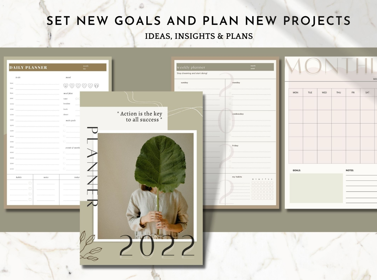 Printable Planner 2022 Template by Monica on Dribbble