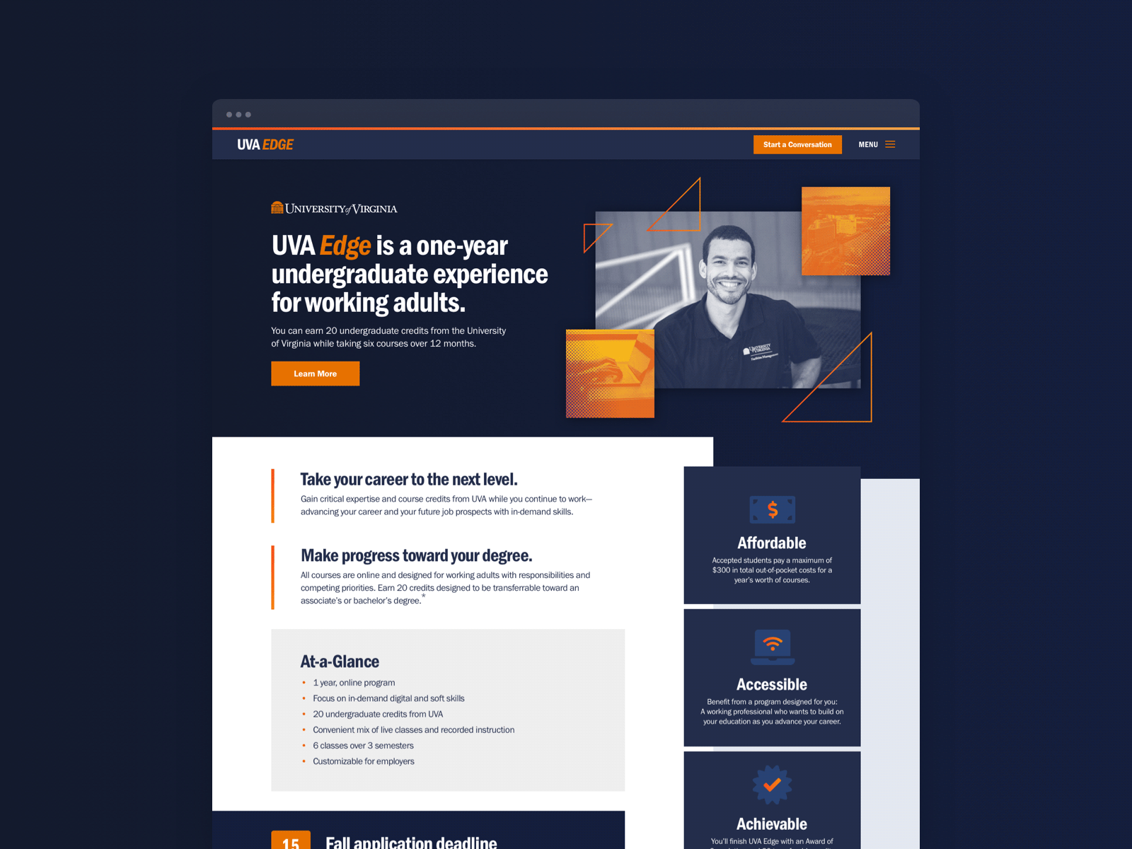 University Adult Education Program Landing Page By Jeremy D Cherry