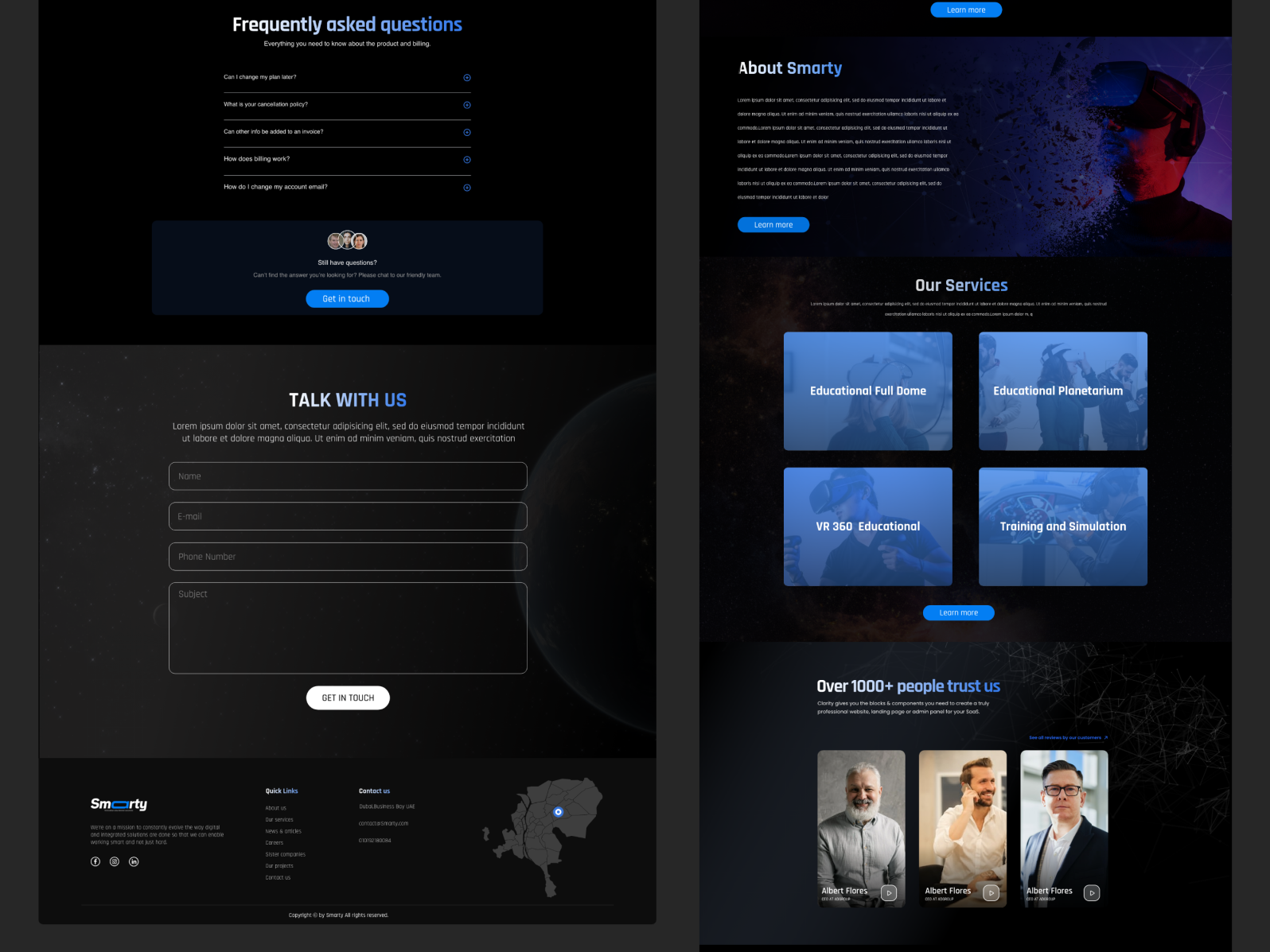 Virtual Reality Landing Page Website by Omar El-Nabalawy on Dribbble