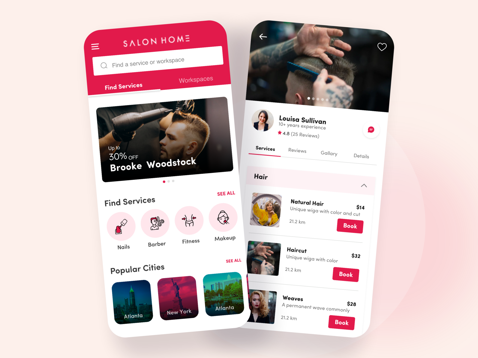 Beauty Salon Mobile App by Kavita Khati on Dribbble