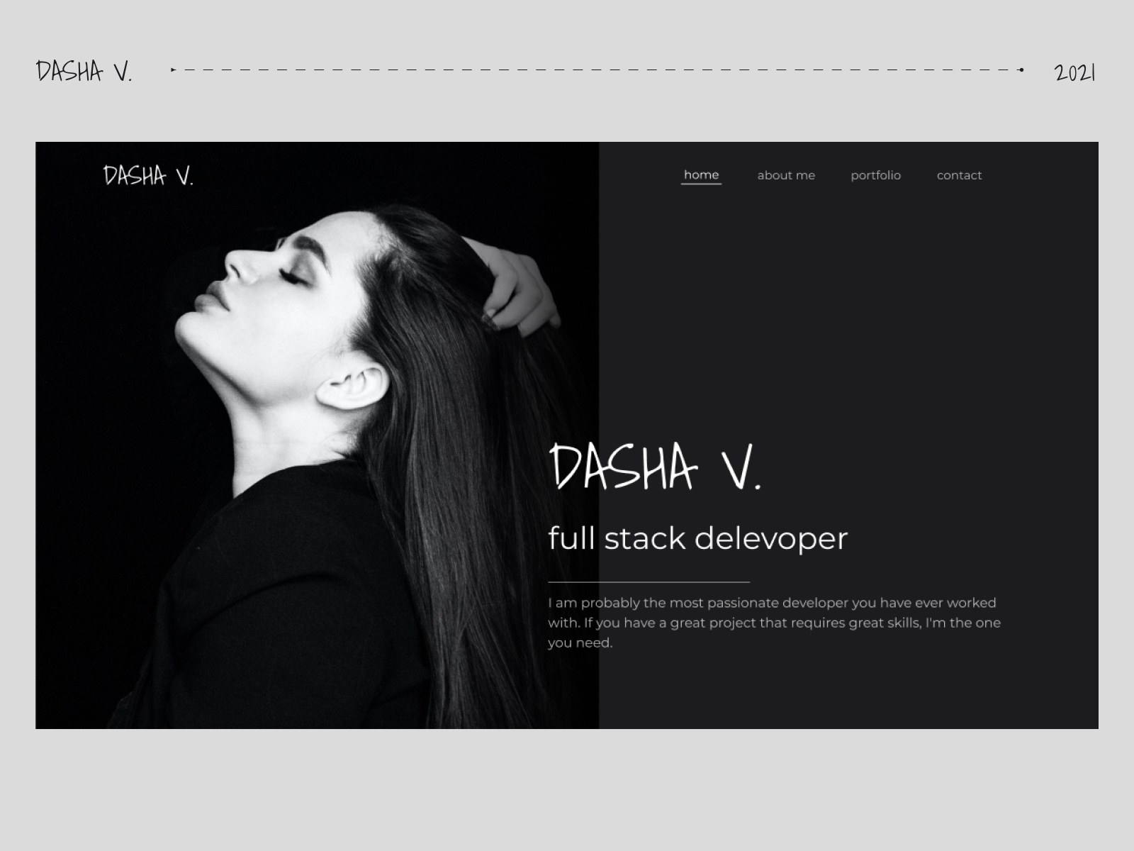 2021 | Portfolio 1.0 by Dasha Volos on Dribbble