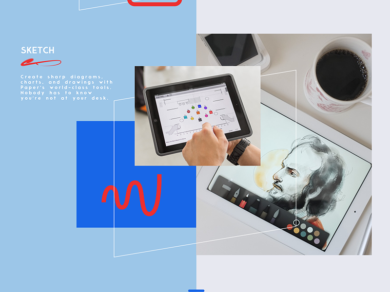 Detail, Concept for Paper App Landing Page by Raluca Anghel on Dribbble