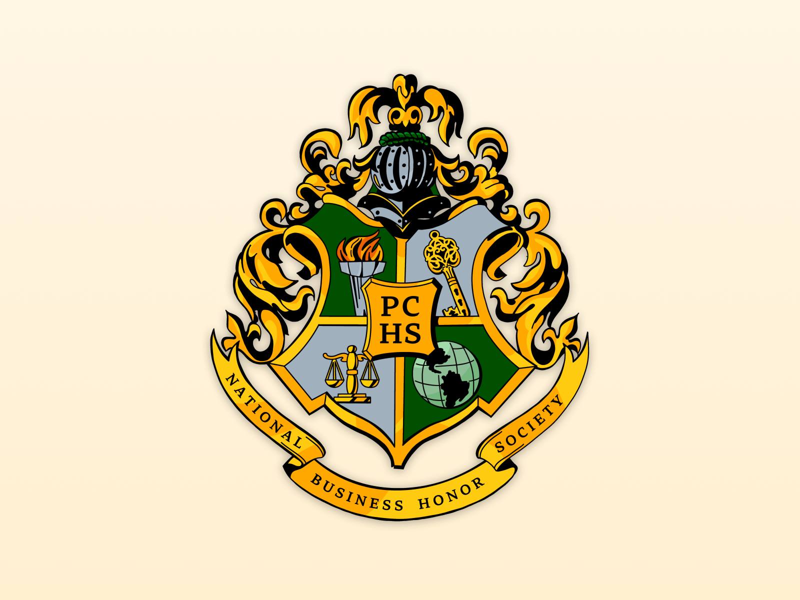 Harry Potter Hogwarts Crest NBHS Hoodie and T-Shirt Back by Emily Huang ...