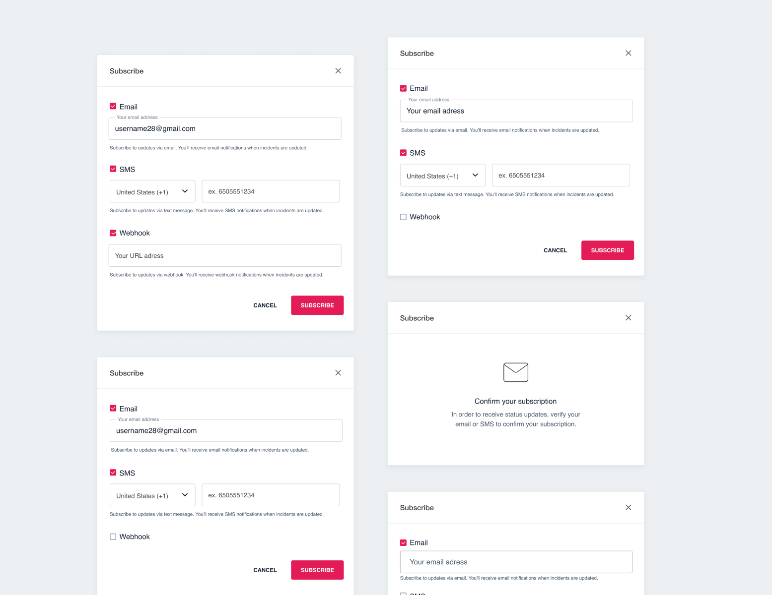 Modal Subscribe by Bea Albino on Dribbble