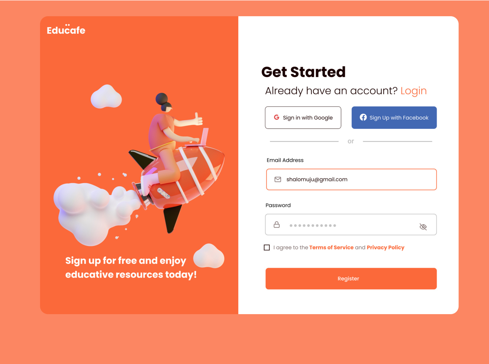 Sign Up Form by Shalom Ohuegbe on Dribbble