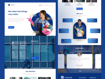Landing page UI Design - Cleaning service app by Trias Wijaksono on ...