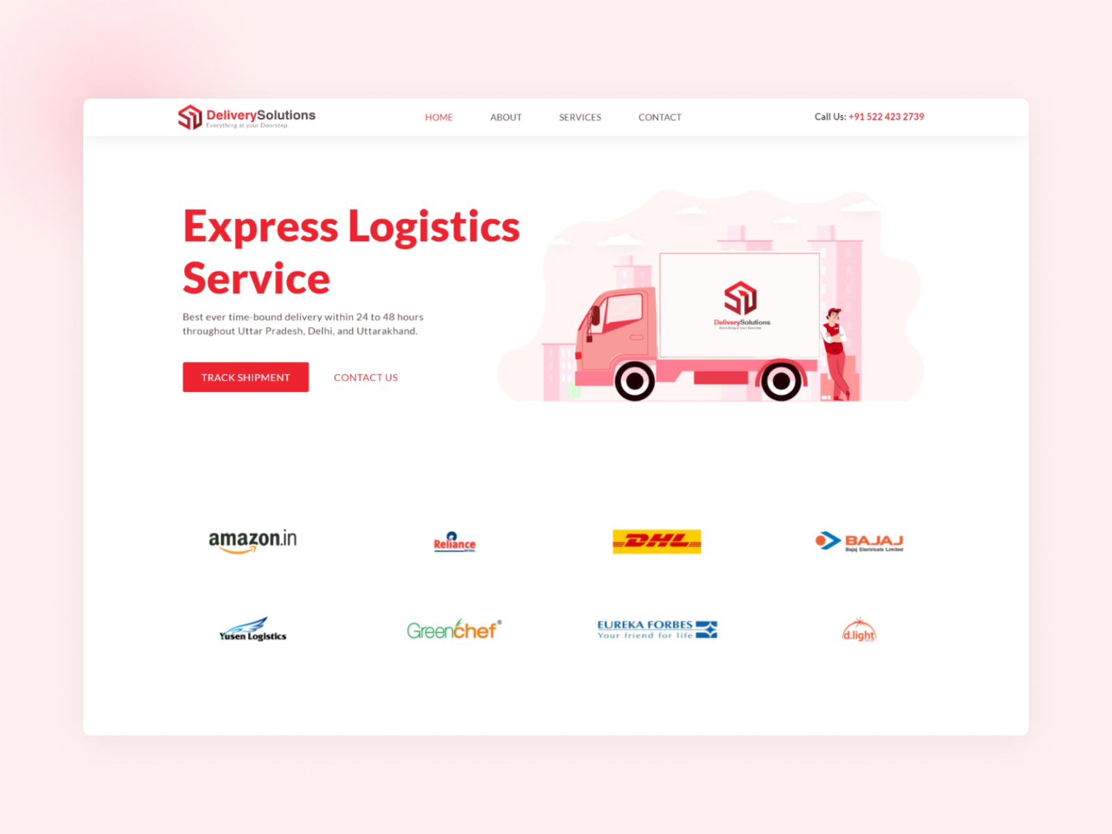 Logistics service company website design by Ampwake Group on Dribbble