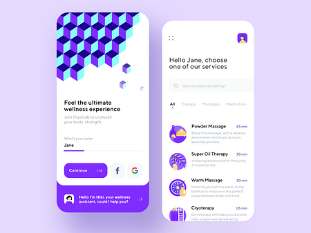 Wellness App by Lorenzo Perniciaro for RonDesignLab ⭐️ on Dribbble