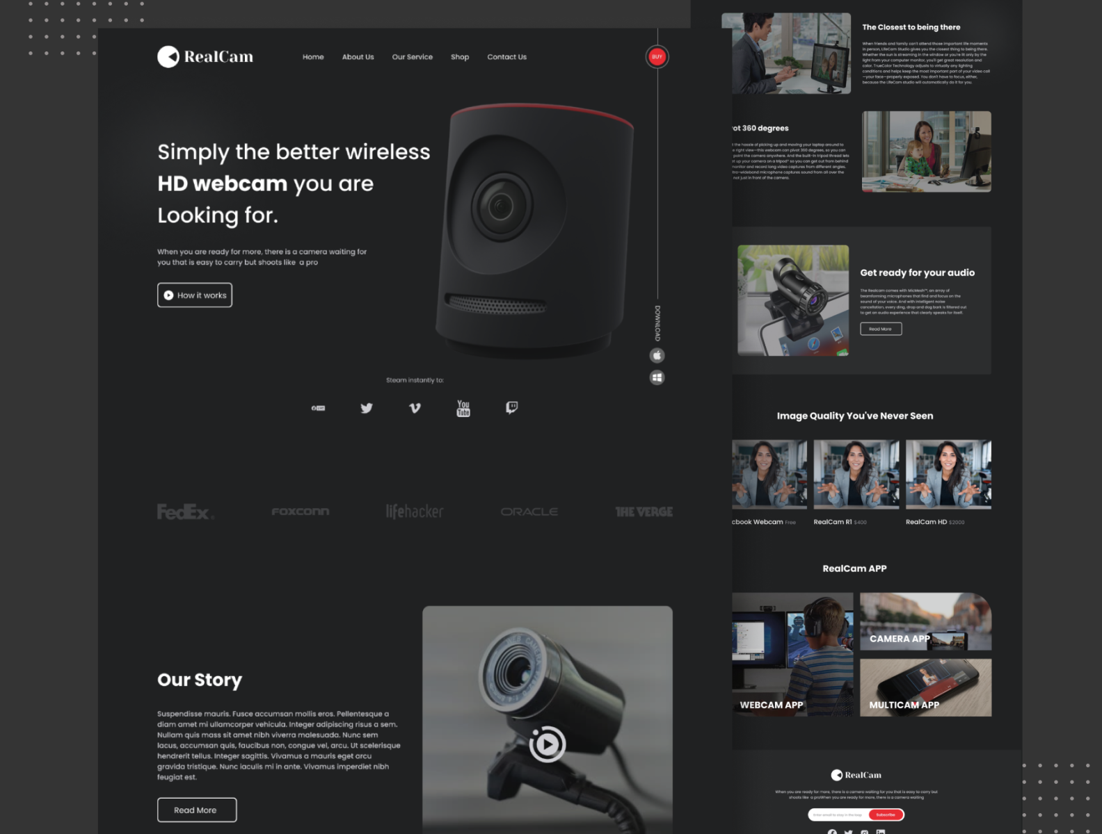 Wireless HD Webcam UI Design by Sk Shihabul Islam on Dribbble