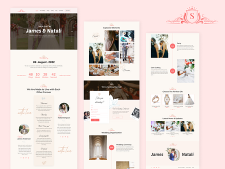 Couple Wedding Landing Page UI design by Sk Shihabul Islam on Dribbble