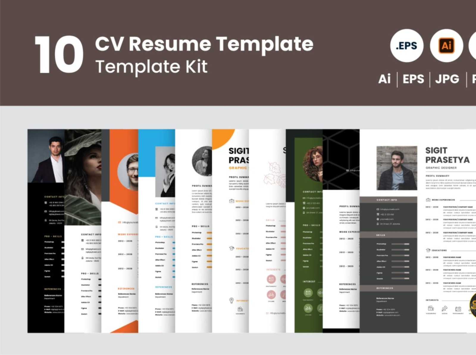 10 CV Template by Studio on Dribbble