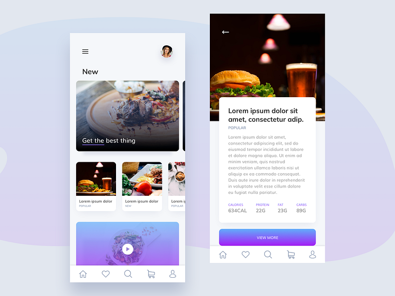 Food app UI exploration by Shreyash Barot on Dribbble