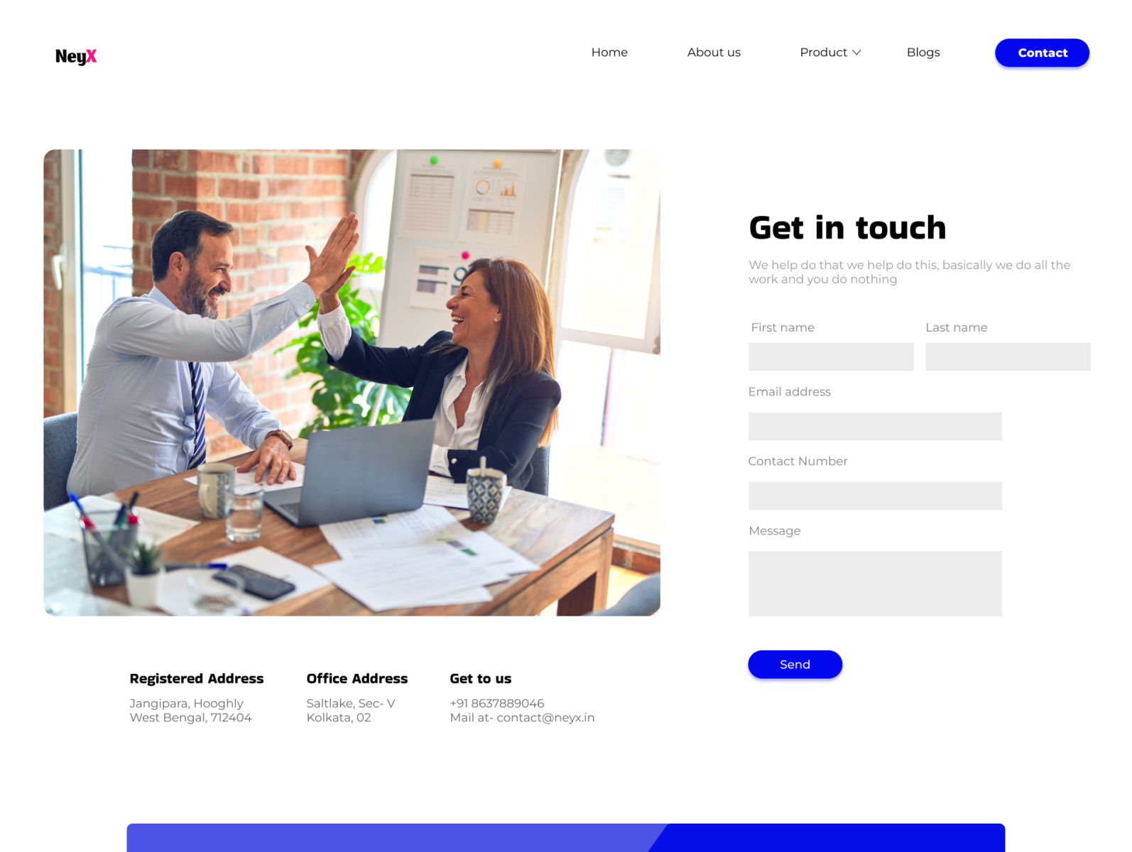 Contact Page by Debashan on Dribbble