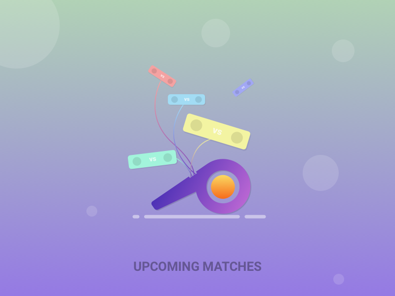 Upcoming Matches by Jinjala on Dribbble