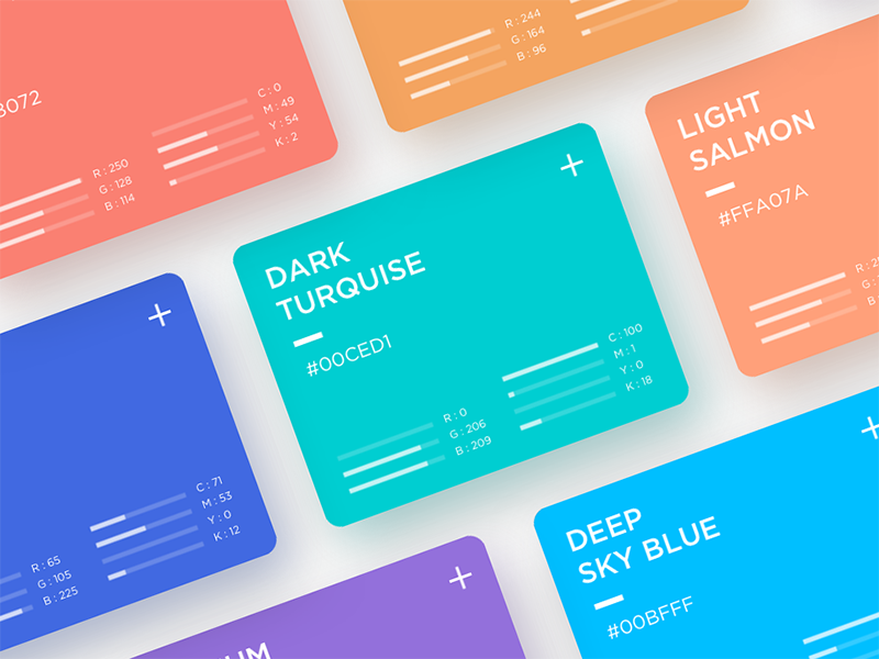 Web Color Cards by Iris Chu on Dribbble