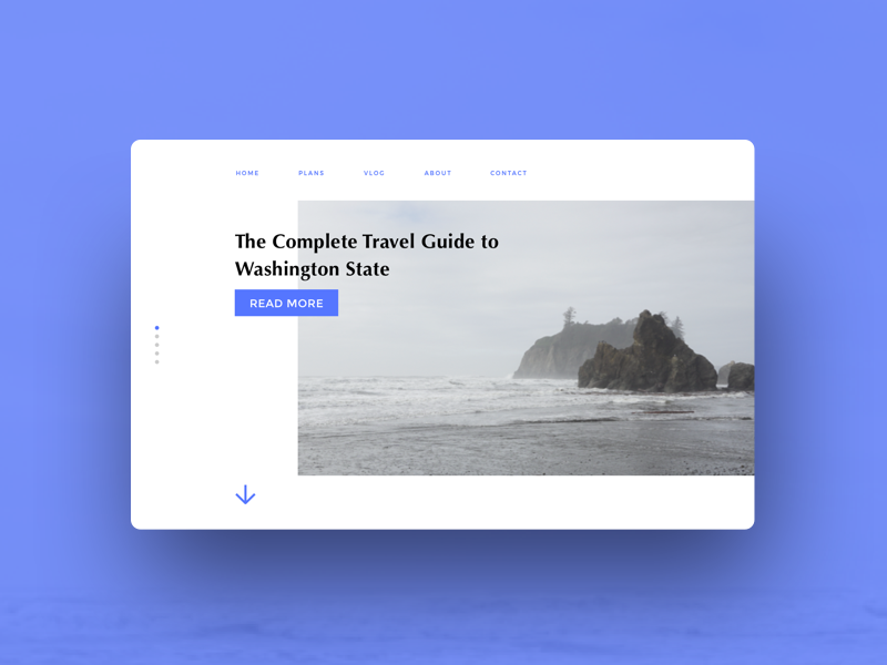 Travel blog landing page design by Iris Chu on Dribbble
