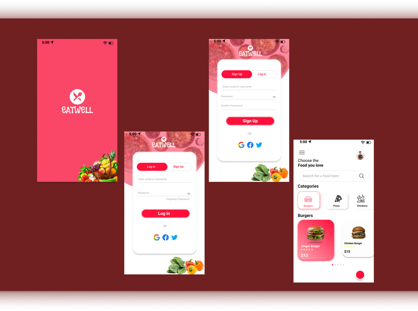EATWELL FOOD APP by franklin abobo on Dribbble
