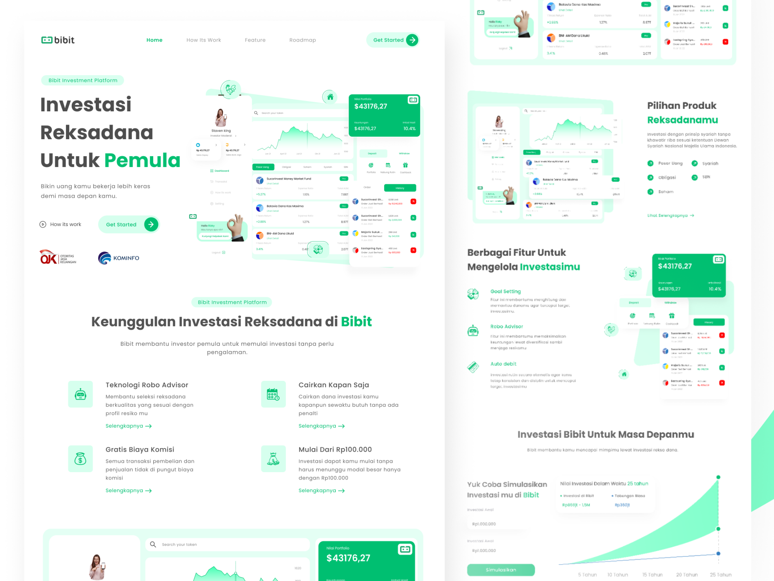 Bibit Landing page Exploration by Rizky Al Farizy on Dribbble