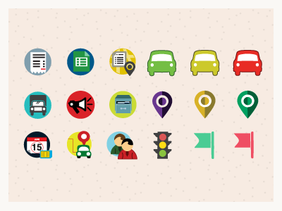 tracker icons by Vania Vega on Dribbble
